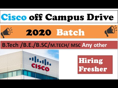 Cisco off campus drive for 2020 batch | How to Register | Eligibility ...