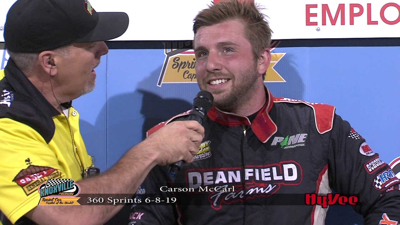 Knoxville Raceway Victory Lane 360 Winner Carson McCarl - June 8, 2019 ...