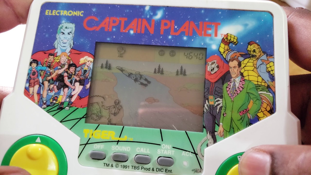 Captain Planet - Tiger Electronics 1991 LCD Handheld Game (Part 2 ...