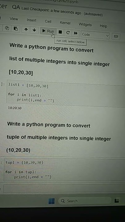 2.19 Convert list of multiple integers into single integer - YouTube