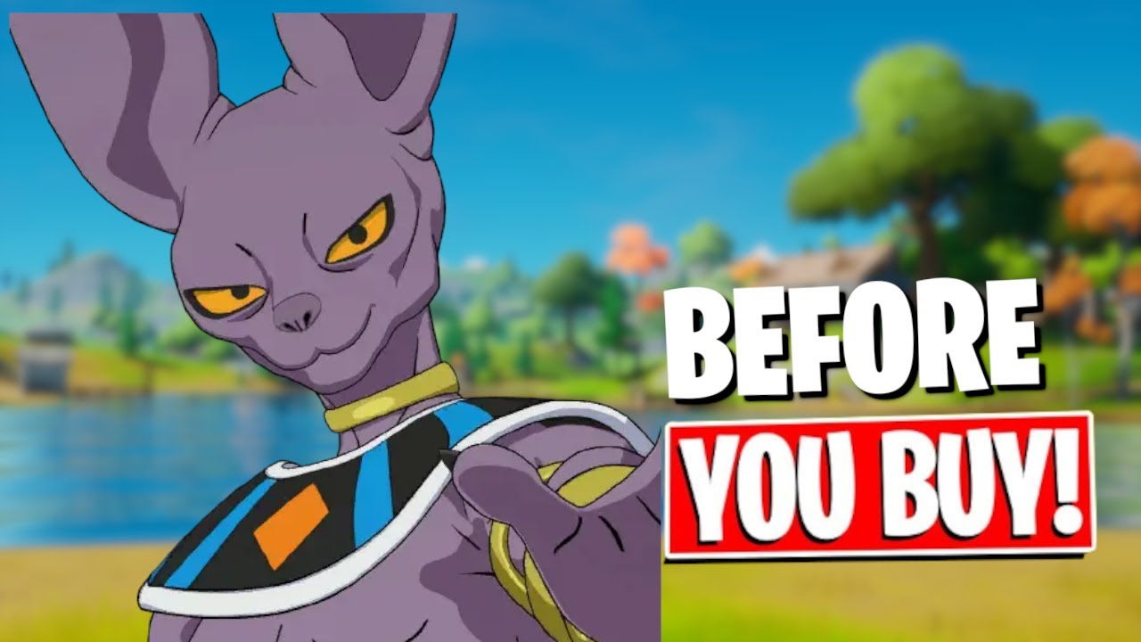 BEERUS FORTNITE SKIN REVIEW - YouTube
