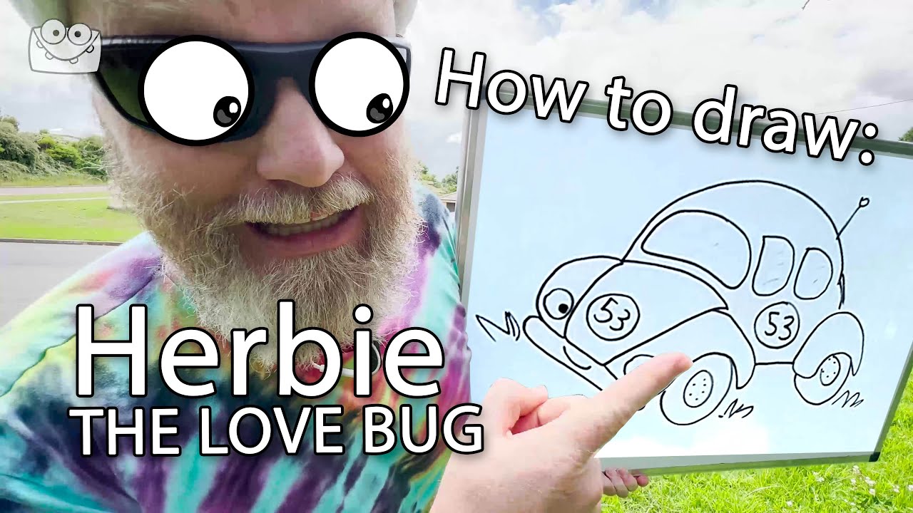 Jac's Video: How to draw a Herbie The Love Bug! - YouTube