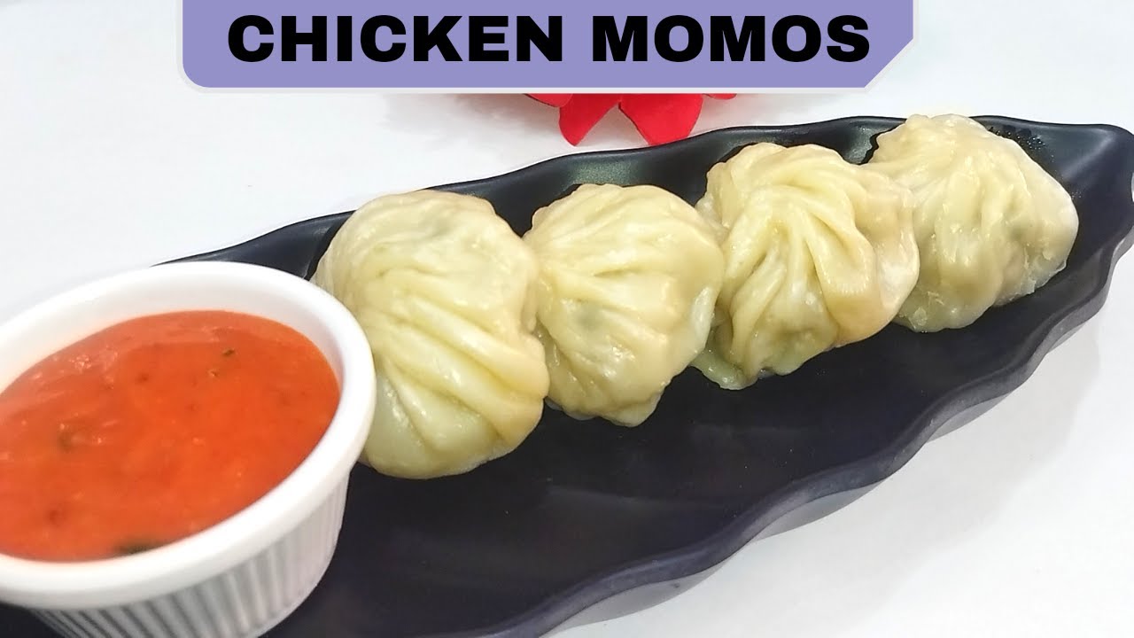 CHICKEN MOMOS RECIPE😋 | Steamed Momos | Chicken Dumplings | Chicken Dim ...