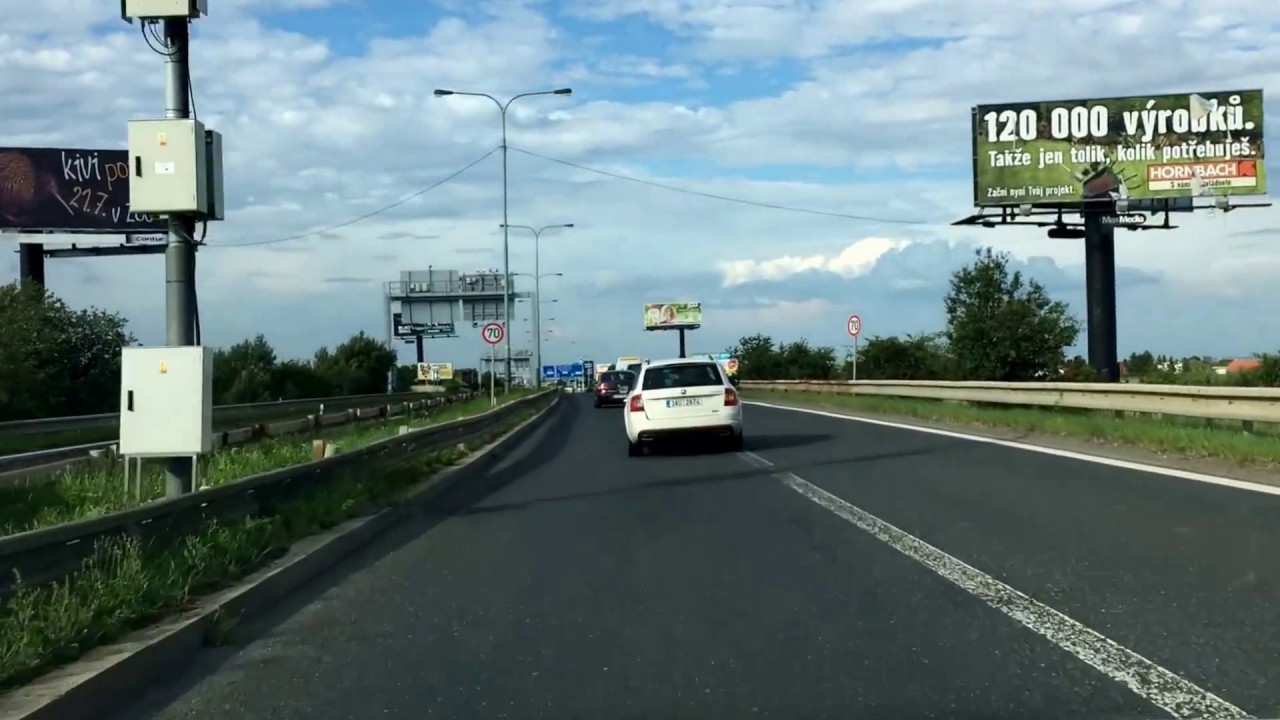 Tschechischen Autobahn E50 Richtung Prag I Czech Republic Highway to ...