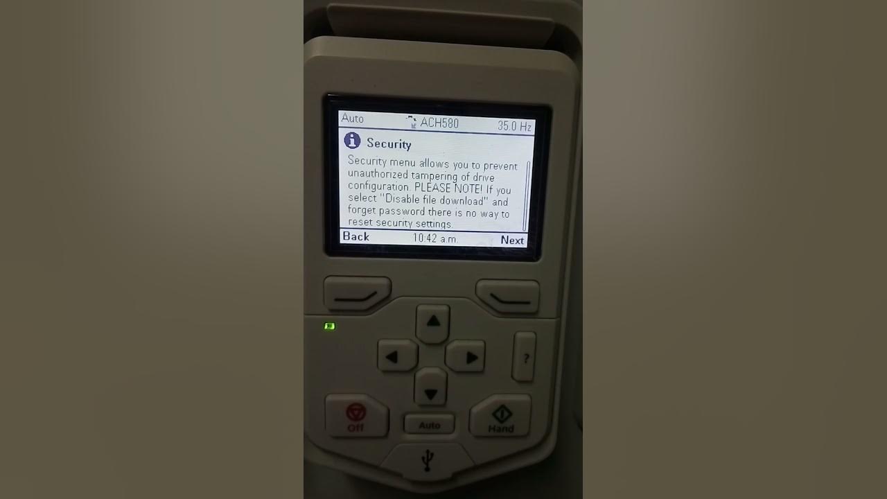 ABB ACH580 HOW TO LOCK PARAMETERS - YouTube