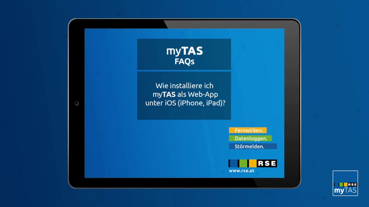 myTAS - Wie installiere ich myTAS als Web-App unter iOS (iPhone, iPad ...