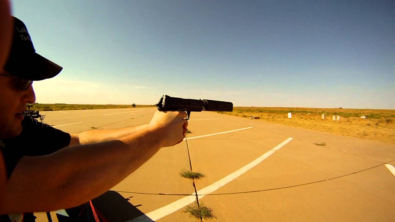 Freakinout shooting silenced HK USP .45 Osprey - YouTube