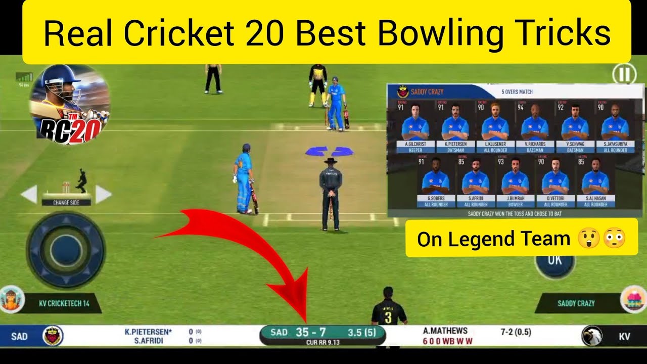 Real Cricket 20 Best Bowling Tips and Tricks| Rc 20 multiplayer ...