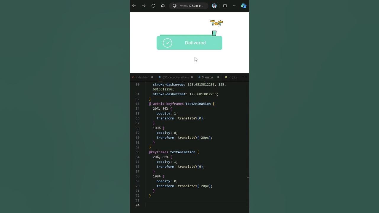 Day 038 🤯 Micro Css Checkout Button Animation Coding Webdevelopment Frontend Html Css