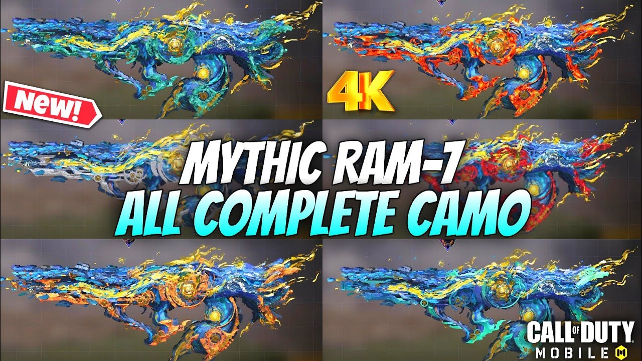 *NEW* Mythic RAM-7 All Complete Camo | Mythic RAM-7 Gameplay | Codm ...