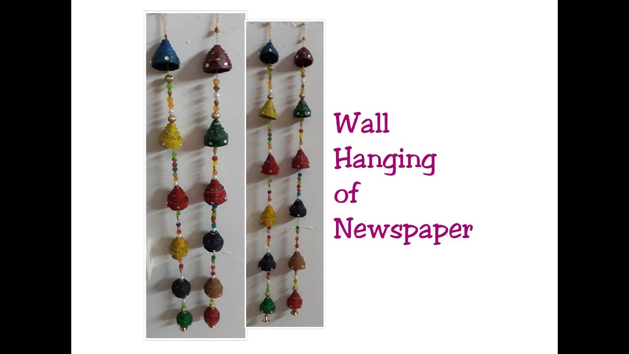 DIY Wall Hanging of Newspaper/ Home Decoration idea/ Best out of Waste ...
