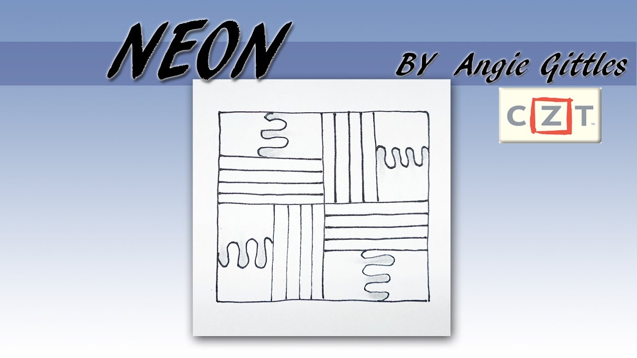 如何畫一般圖樣How to draw the Tangle Pattern NEON - YouTube