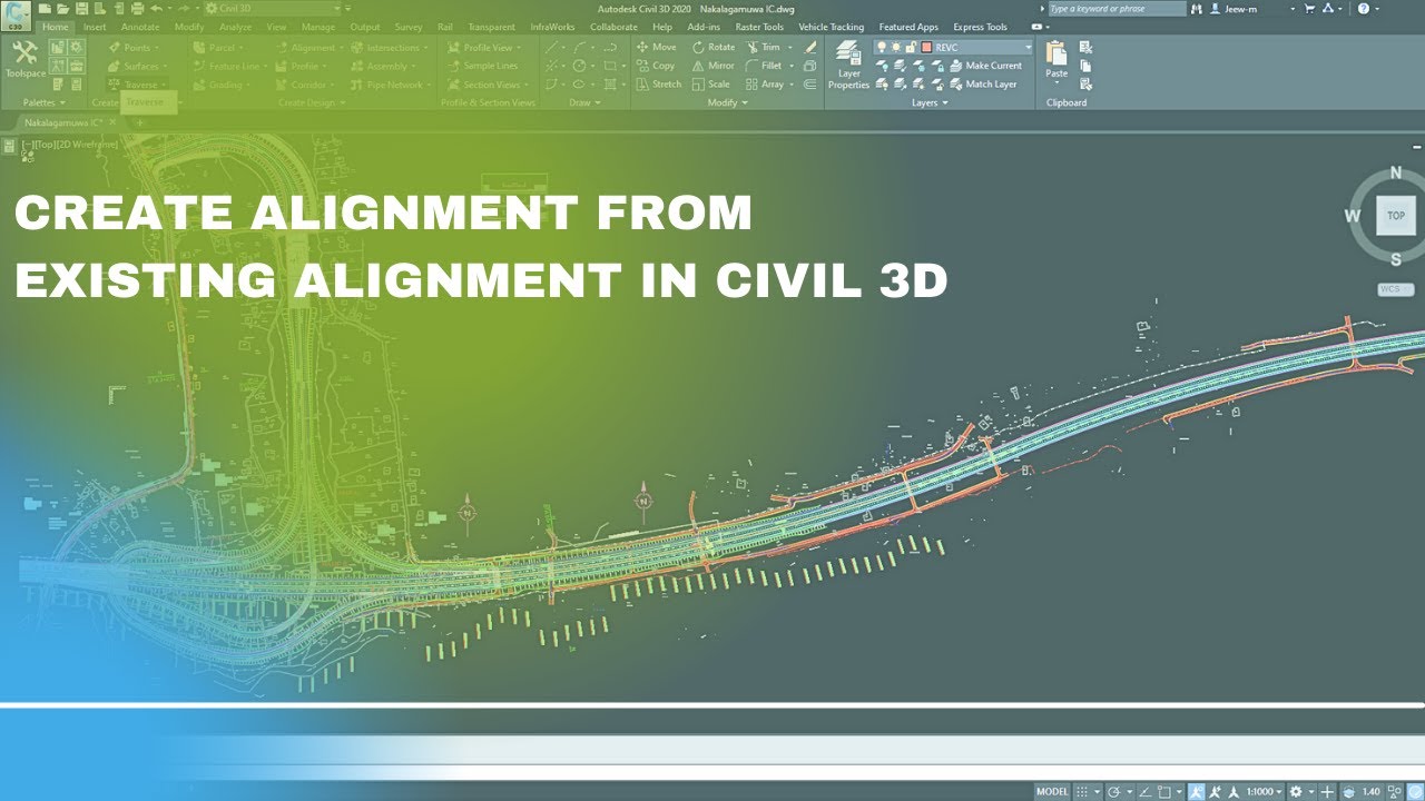Create Alignment from Existing Alignment in Civil 3D - YouTube