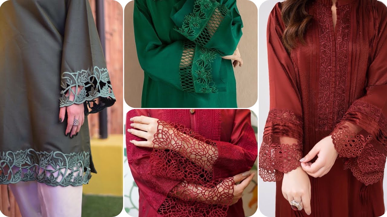 New fancy bazo with karahi net lace wonderful bazo dress idea😍|# ...
