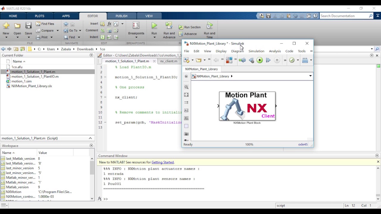 Solución error nx_client en cosimulación NX y Matlab - YouTube