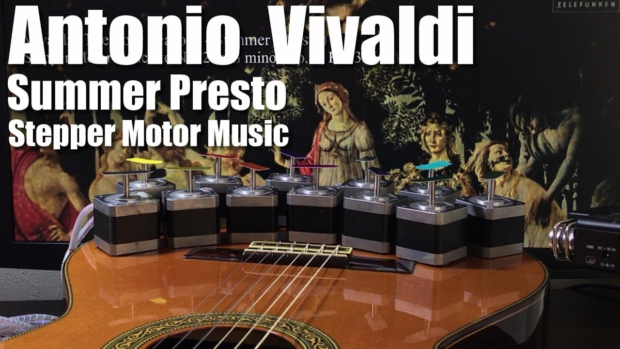 Vivaldi Summer Presto - Stepper Motors Music // Arduino - YouTube