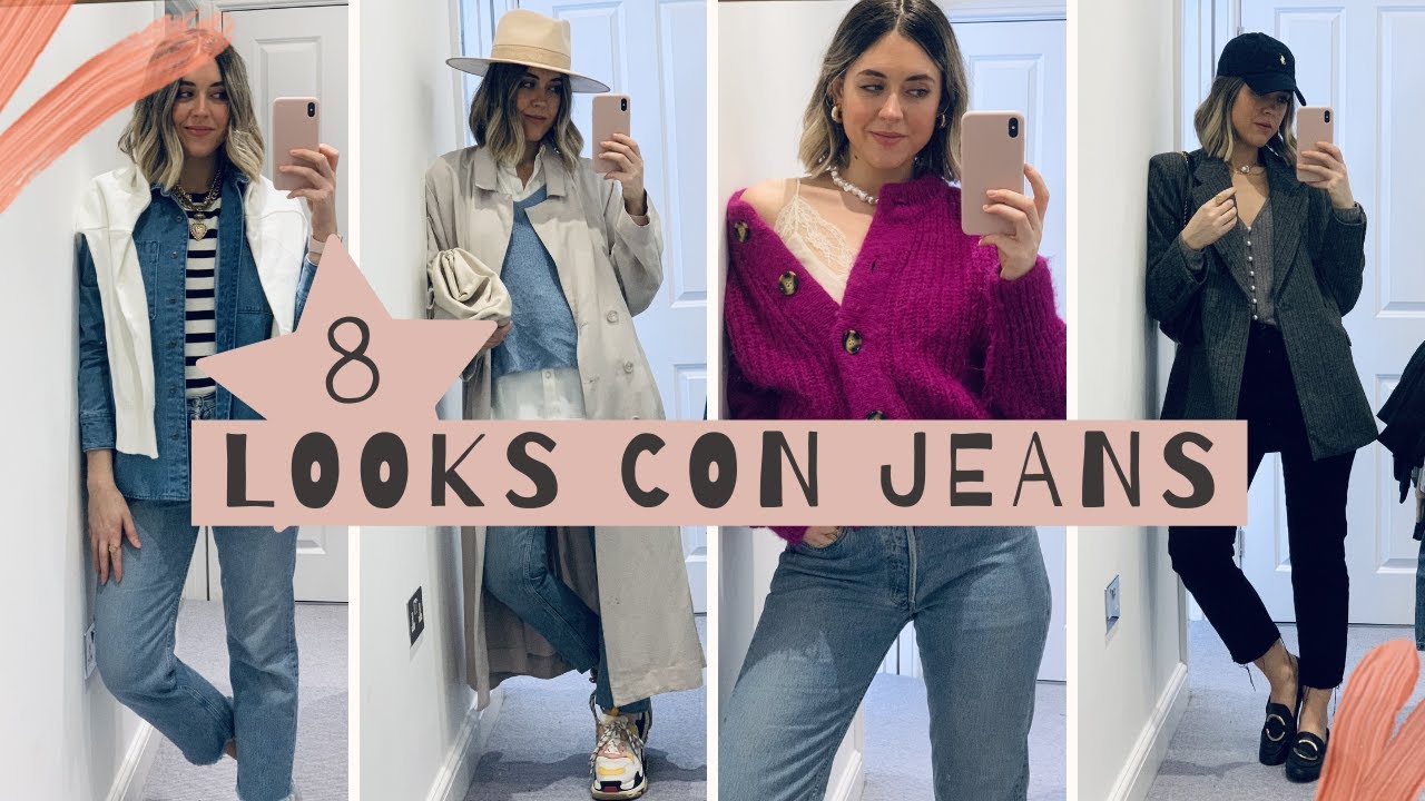 8 LOOKS CON JEANS | ¡LOOKS FÁCILES Y BÁSICOS! | AMY TOKS - YouTube