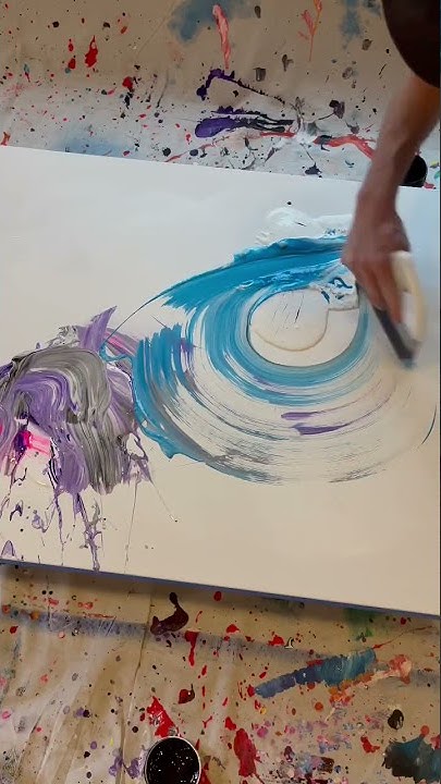 Teaching Myself How to Paint Abstract Art | practicing my technique ...