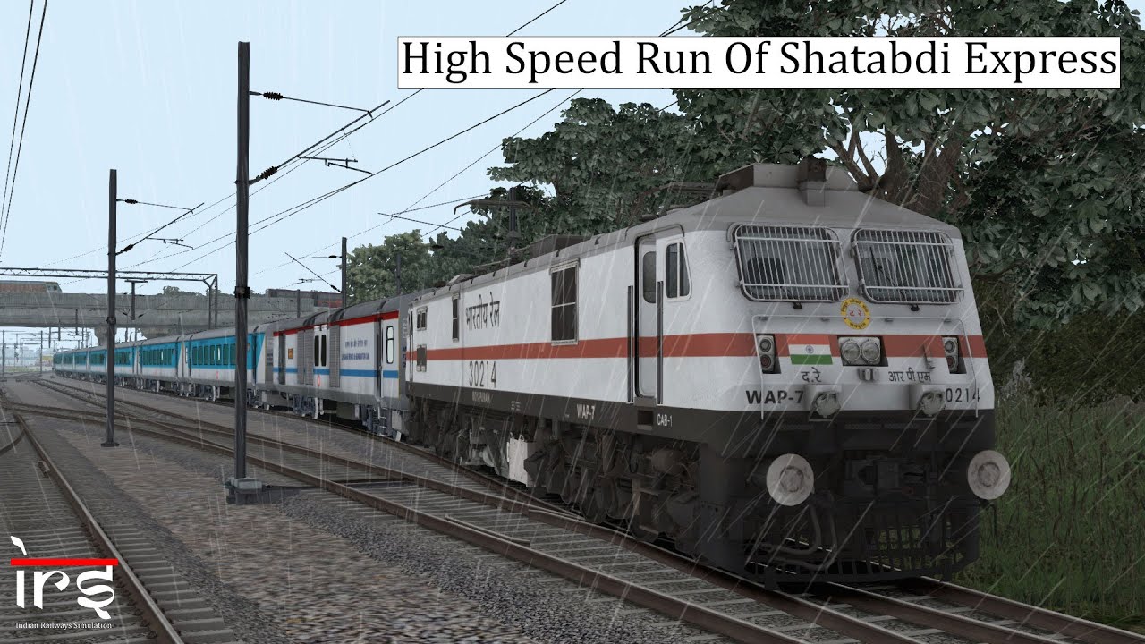 High Speed Run Of Shatabdi Express Behind The WAP7 HOG | Train ...