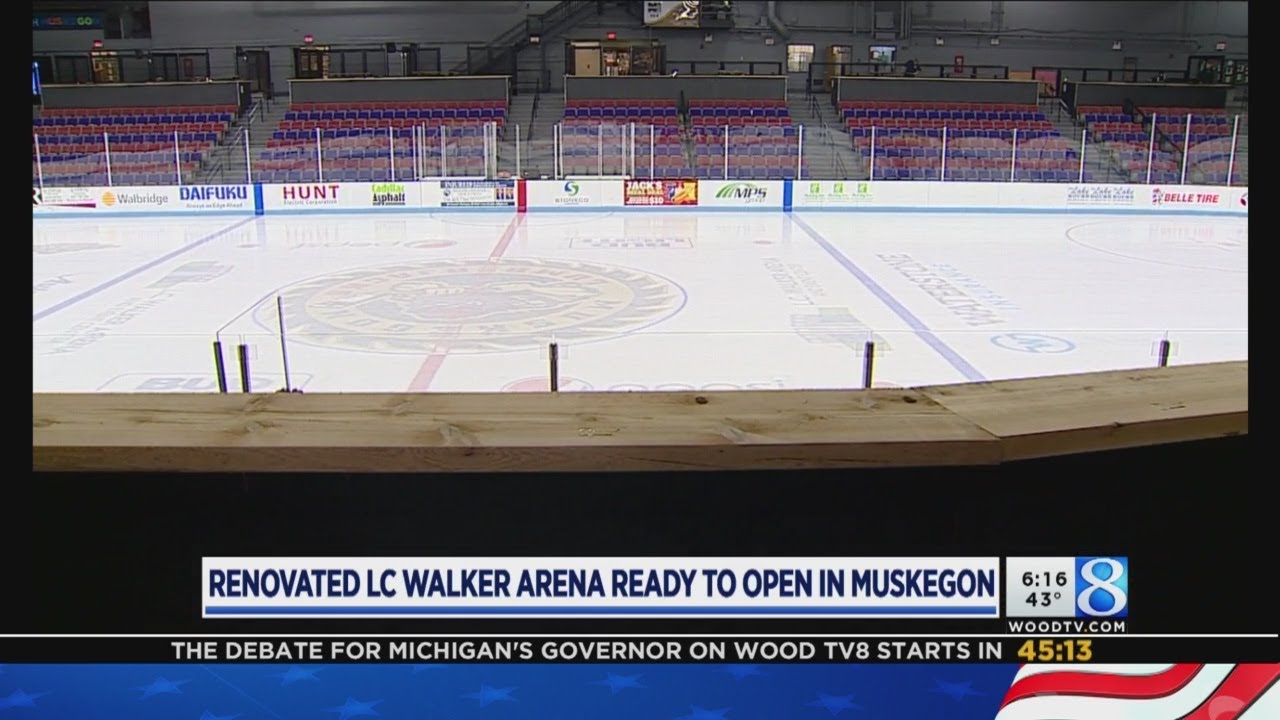 Renovated LC Walker Arena ready to open in Muskegon - YouTube