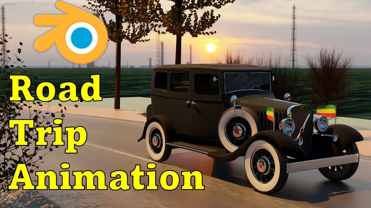 Road Trip Animation in Blender | Vintage Car - YouTube