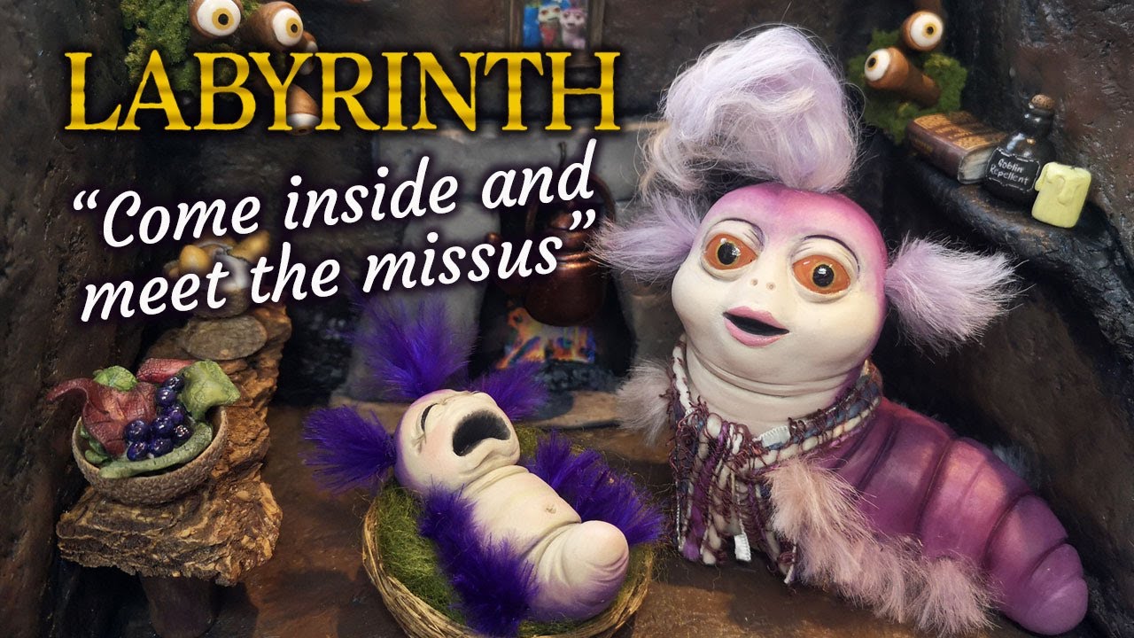 Labyrinth diorama, The Worm, Meet THE MISSUS & BABY, polymer clay ...