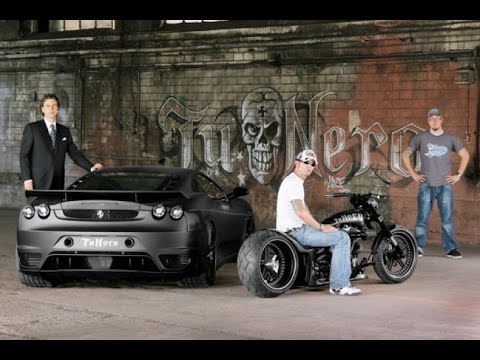 Harley Davidson v Rod custom vs Ferrari f 430 - YouTube