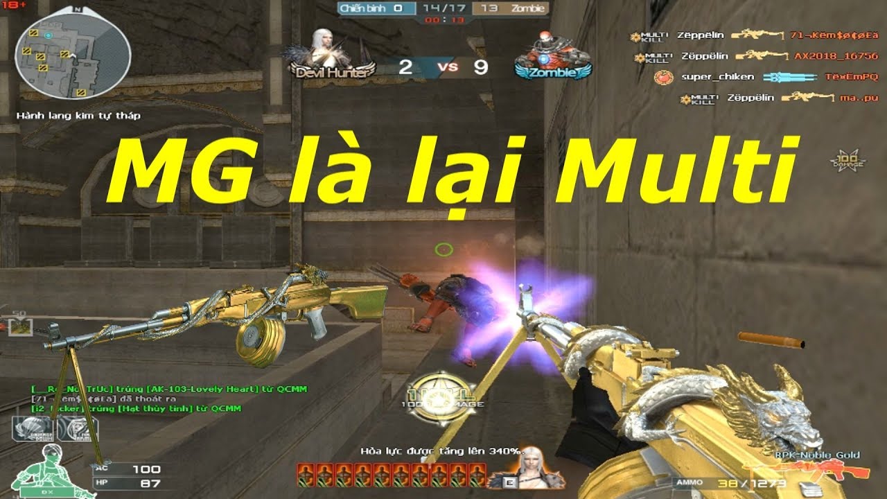 [ Bình Luận CF ] RPK - Noble Gold - Siêu súng hàng Fake - Tiền Zombie ...