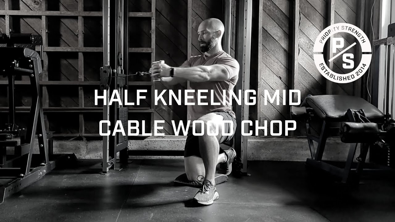 Half Kneeling Mid Cable Wood Chop - YouTube