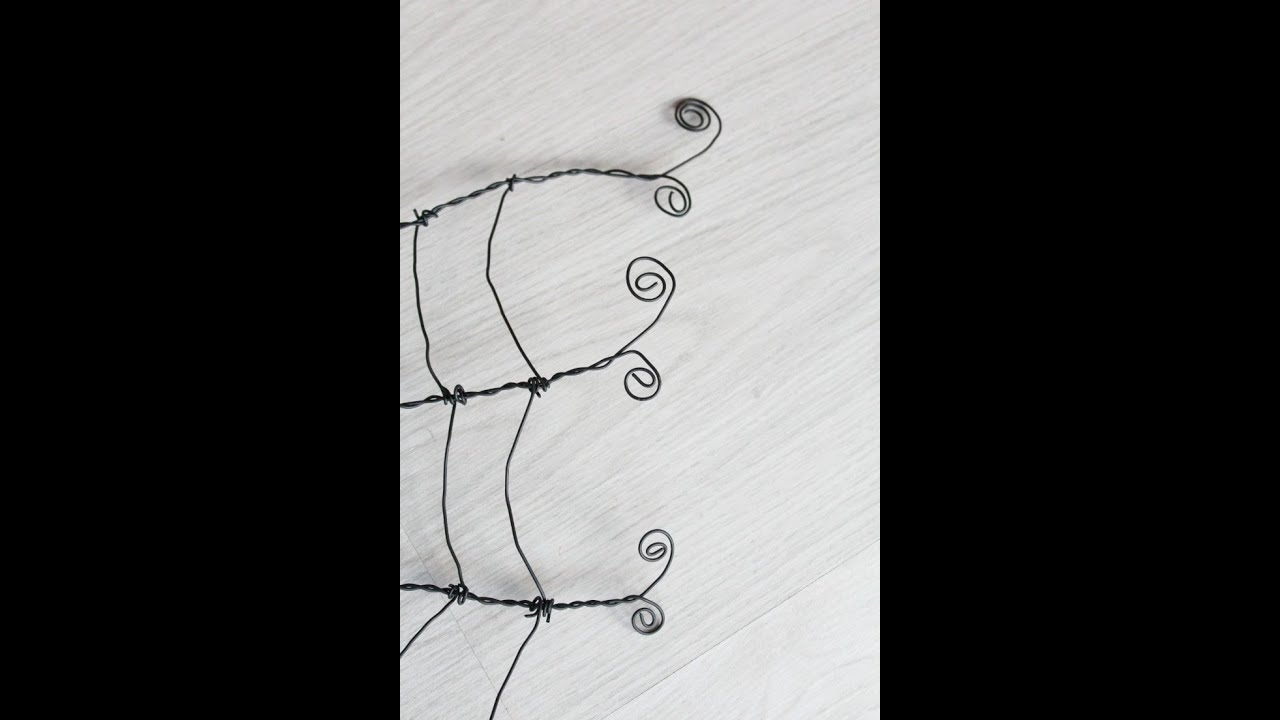 How to curl wire for a Halloween spider web - YouTube
