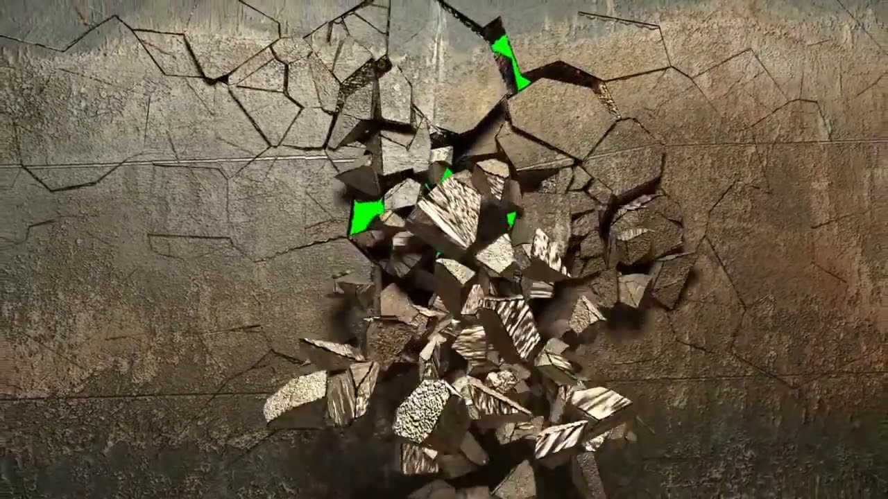 Wall collapse A green screen Intro Template - YouTube
