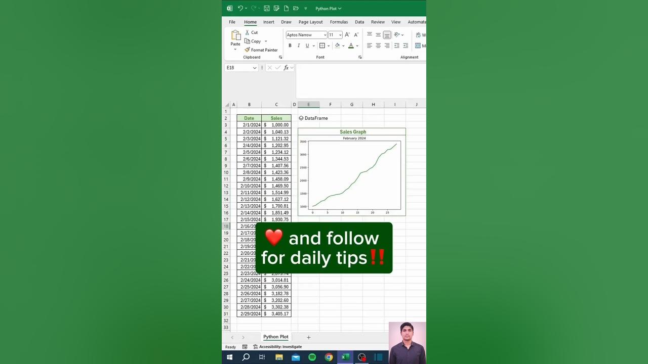 How to Insert a Sales Chart in Excel | Excel Tutorial for Beginners # ...
