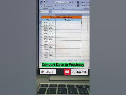 Convert Date to Weekday in Excel | Excel formula| Excel tricks | #excel #exceltips #ytshorts # ...