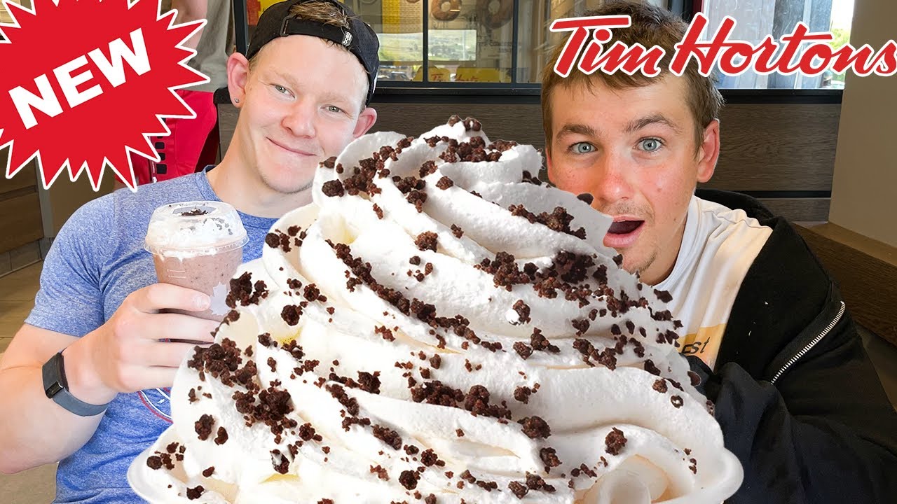 Trying Tim Hortons For The First Time EVER! New OREO ICE CAP REVIEW ...