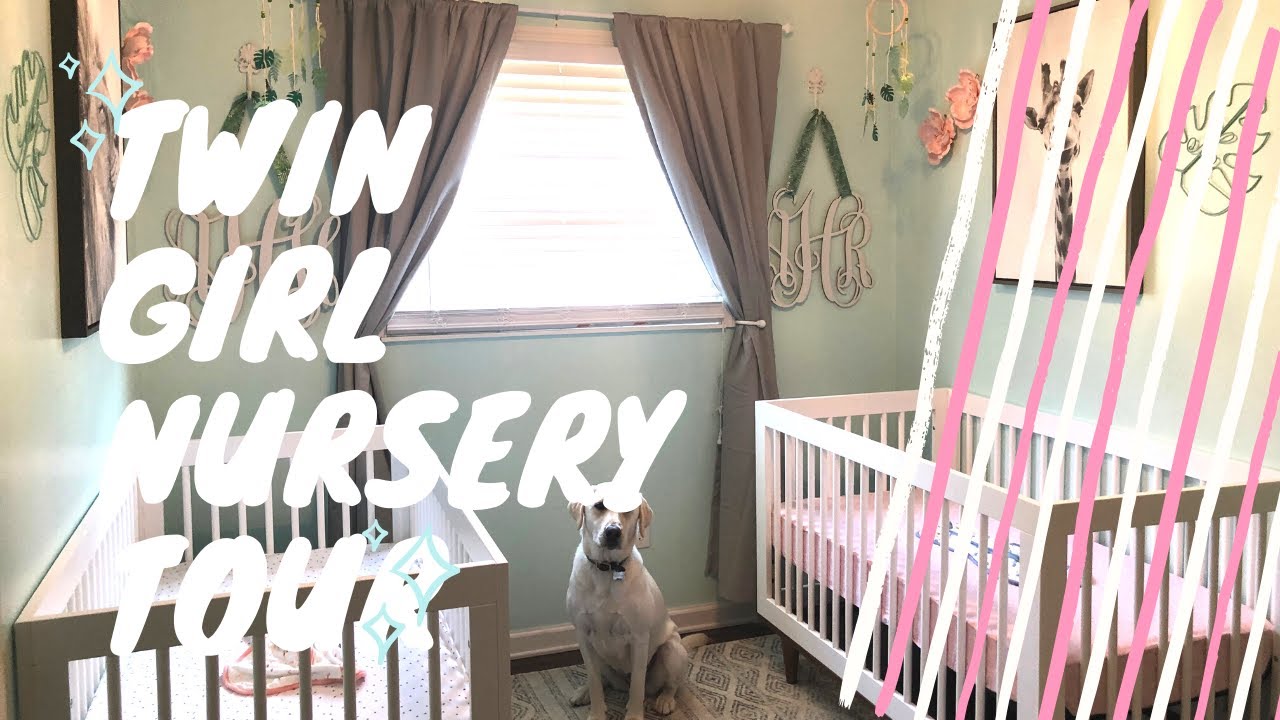 Twin Girl Nursery Tour | Small Nursery Organization| Twin Magnolias ...