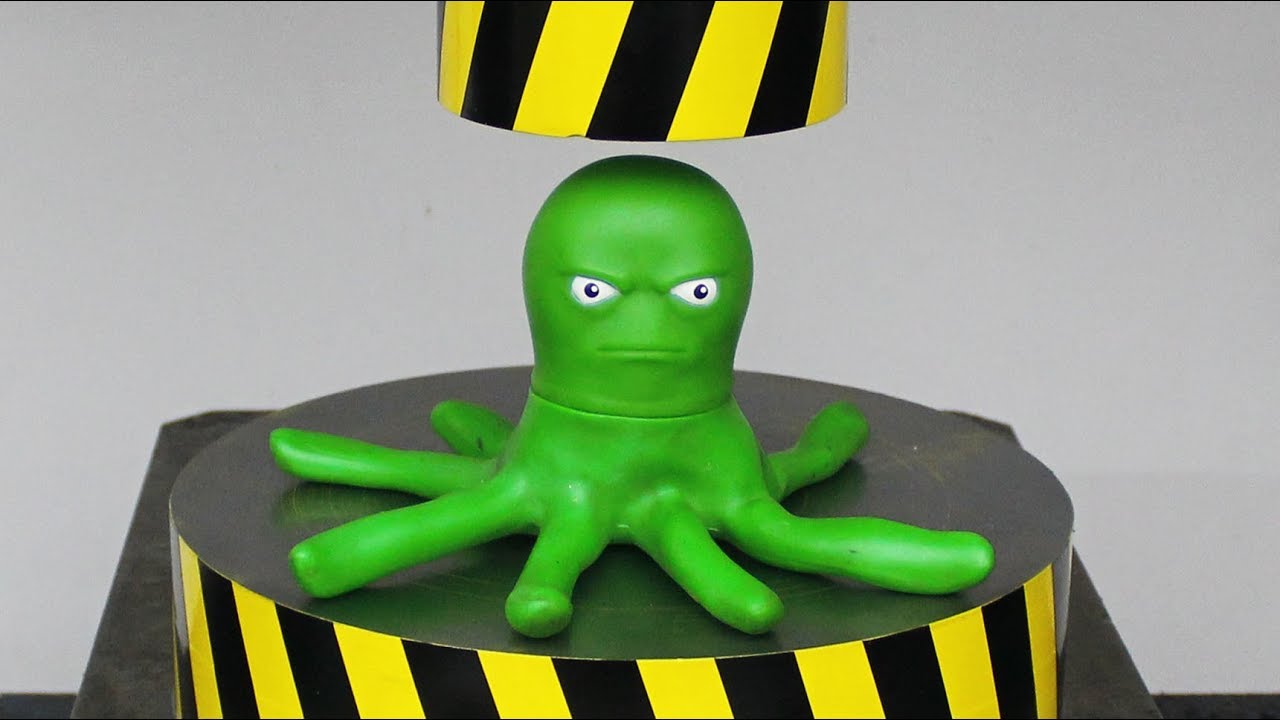EXPERIMENT HYDRAULIC PRESS 100 TON vs Stretch Octopus - YouTube