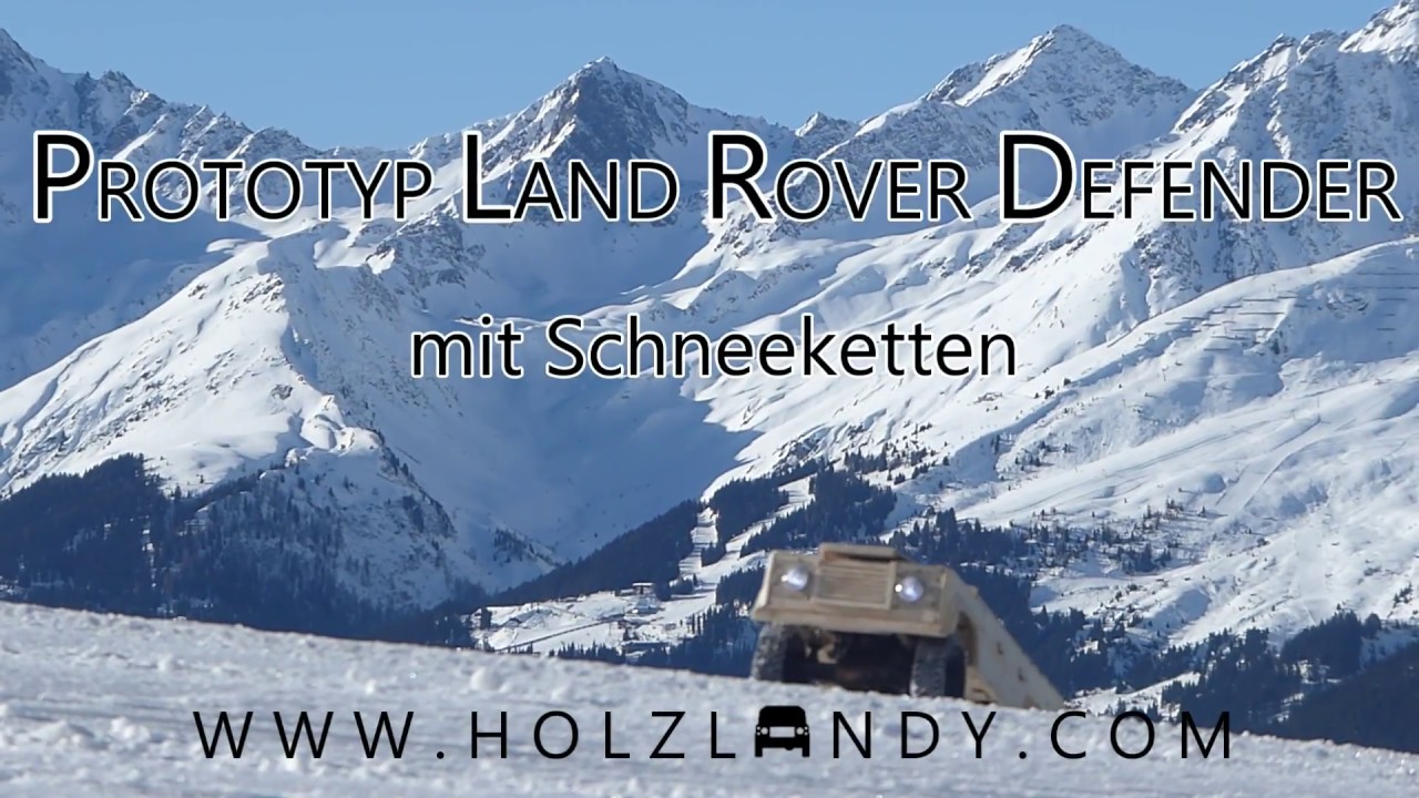 DIY RC Land Rover Defender with Snow Chains Holzlandy mit Schneeketten ...