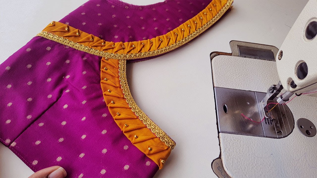 Blouse Neck designs " New model Blouse Designs " Back Neck Flower ...