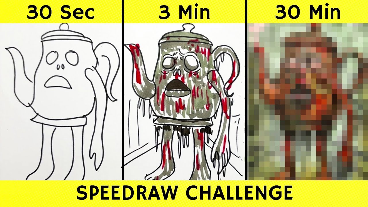 Drawing TA TA TA TA SAHUR ZOMBIE in 30 sec, 3 min, and 30 min | Italian ...