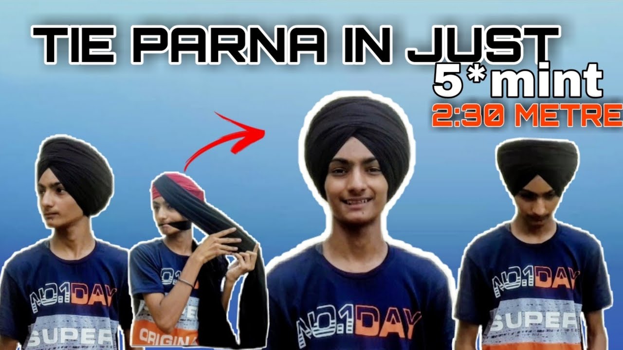 Tie parna in *just 5mint*| v shape parna tutorial | LAVPREET VLOGGER ...