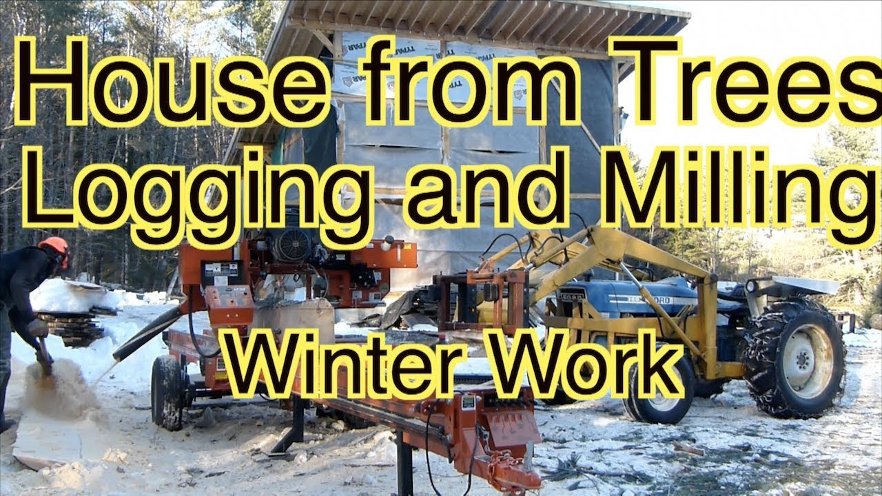 Building A House From Trees SE3 EP20 - Logging and Sawmilling - Winter ...