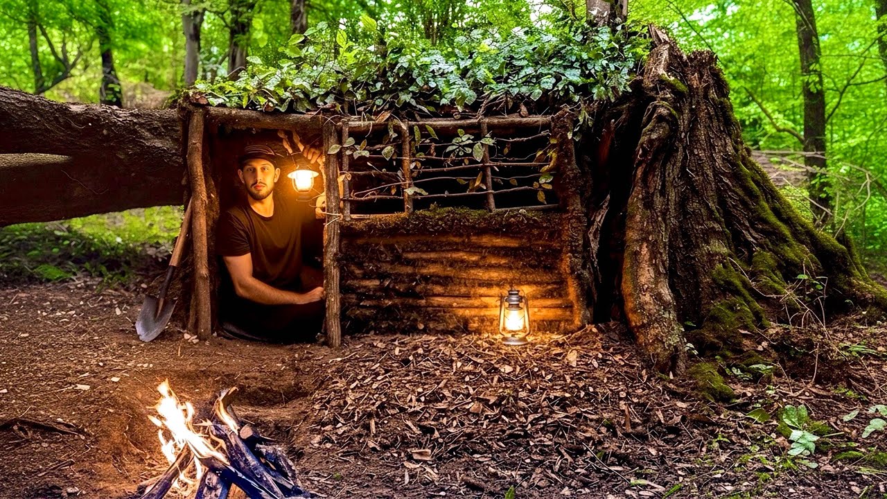 Building a Cozy Jungle Shelter | Bushcraft Survival Adventure - YouTube