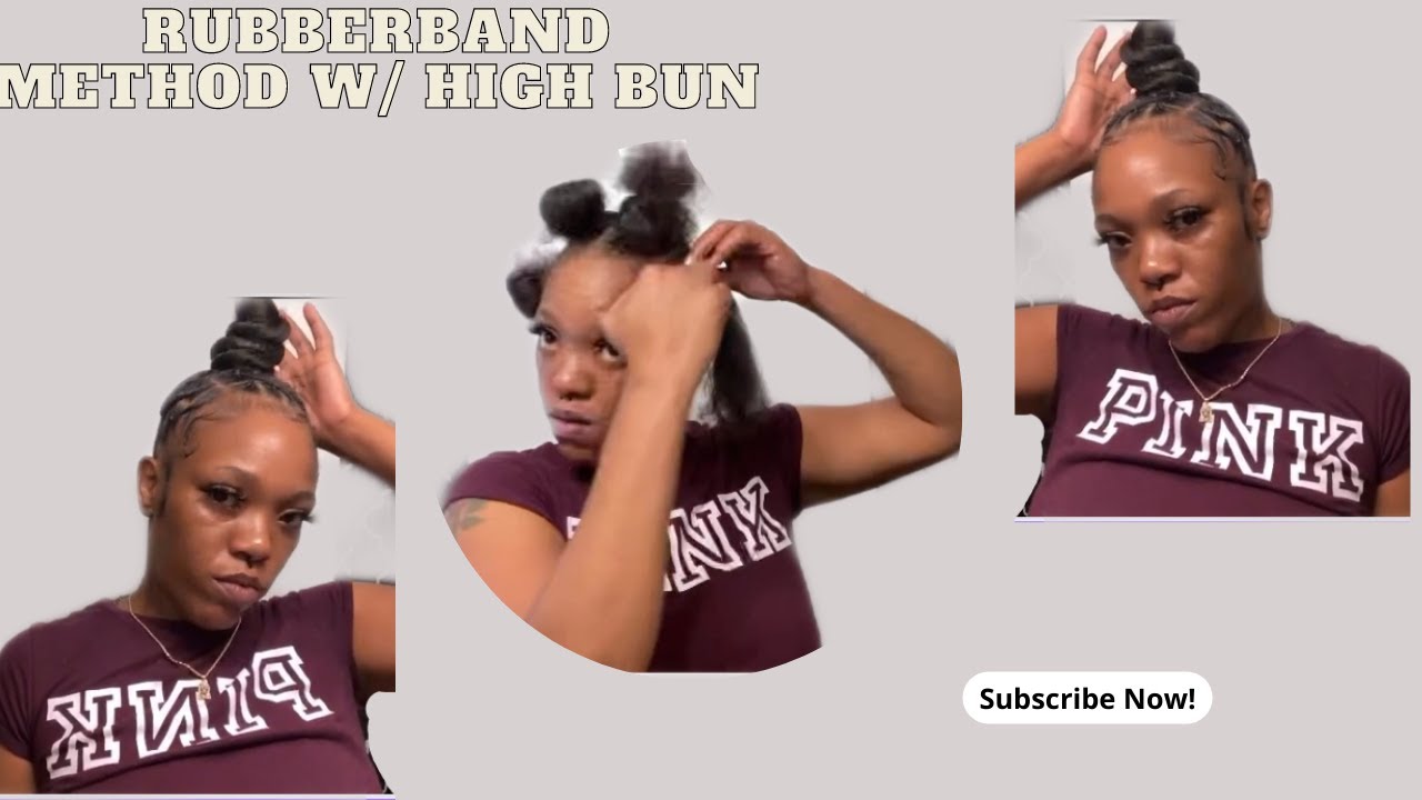 Rubber band method with top knot bun!!🥰 - YouTube