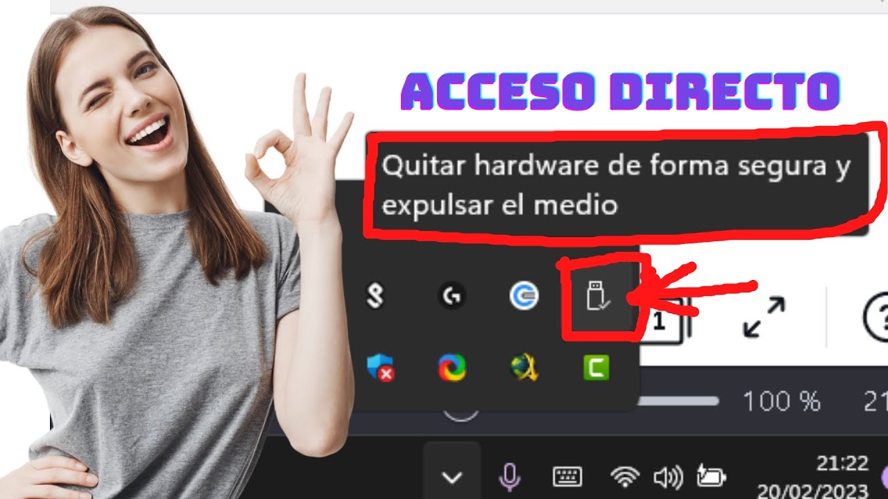 Cómo Crear Un Acceso Directo Para Expulsar Usb De Forma Segura. - YouTube