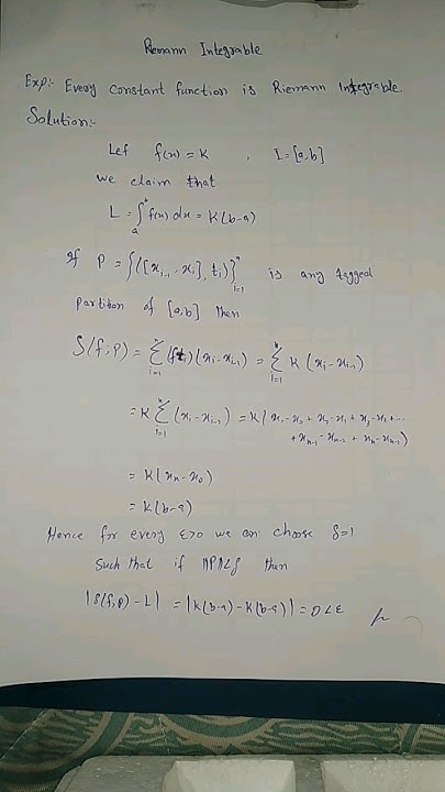 Riemann integrable function examples - YouTube