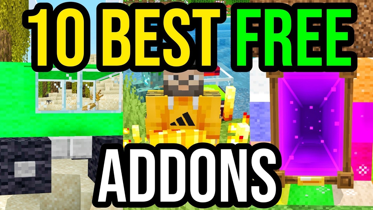 Top 10 BEST FREE ADDONS in Minecraft Bedrock Marketplace PS4/5, Xbox ...