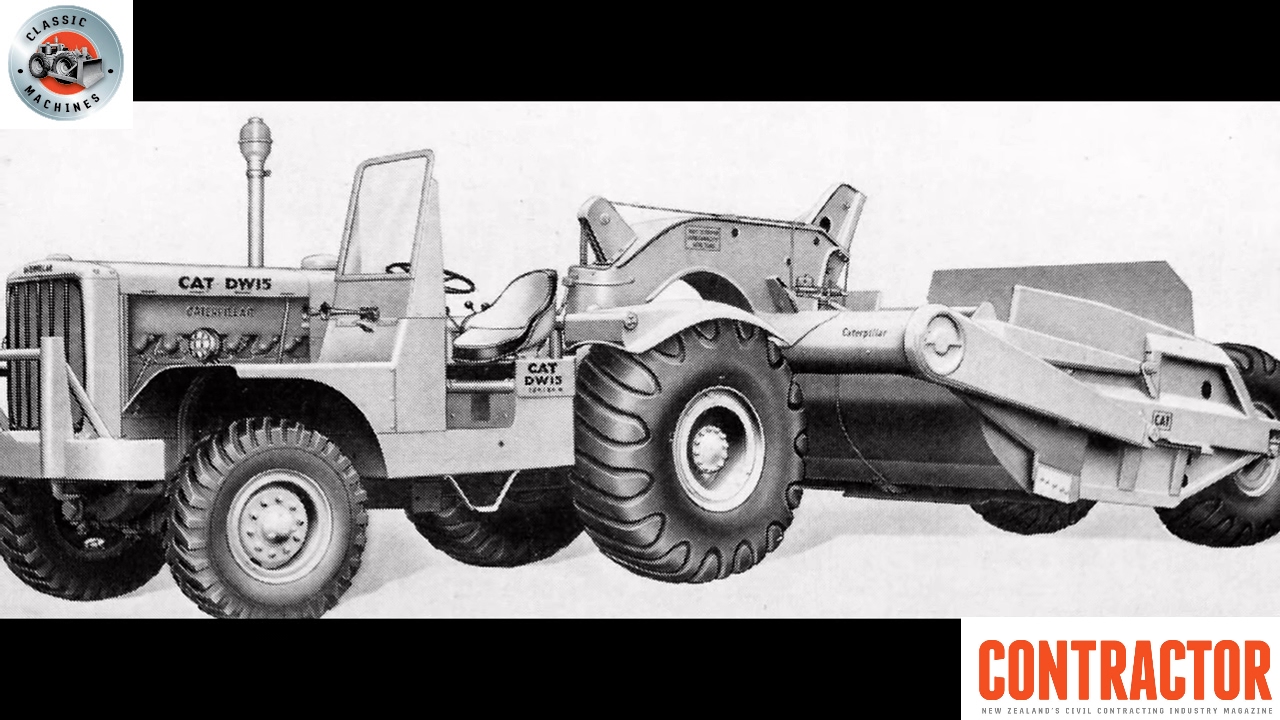 History of Caterpillar Machinery: The Cat DW15 scraper - YouTube