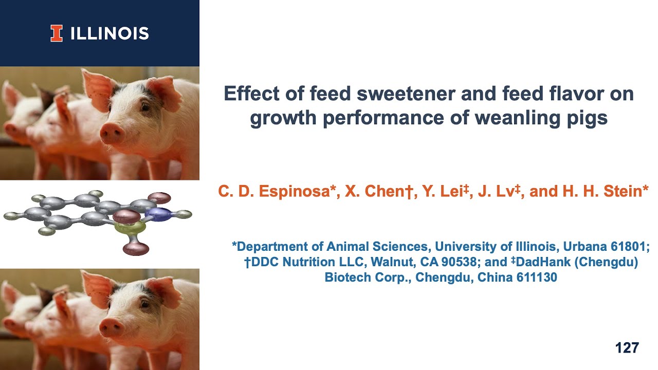 Effect of feed sweetener and feed flavor on growth performance of ...