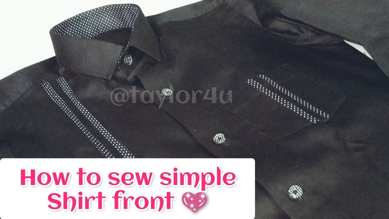 How to sew shirt front pattern - Shirt ke front ka design - YouTube