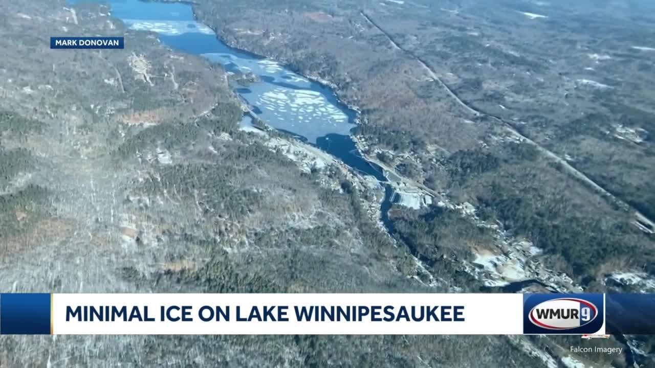 Minimal ice on Lake Winnipesaukee - YouTube